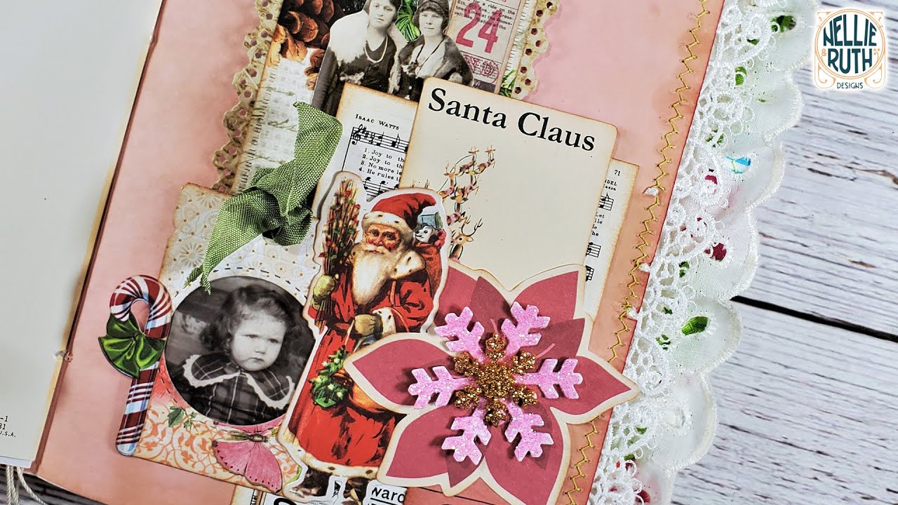 Cluster Corner Pockets : Pink Christmas Junk Journal : Craft With Me ...