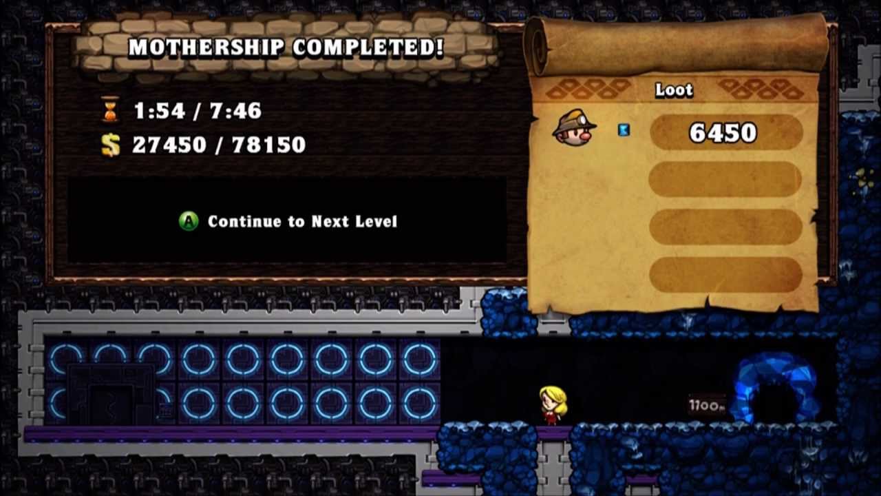 Spelunky XBLA (1080i HD) Mini-Guide #7-ALT: Surviving the Mothership ...