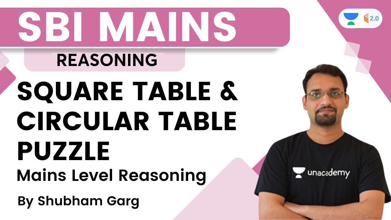Square Table and Circular Table Puzzle | Mains Level Reasoning | SBI ...
