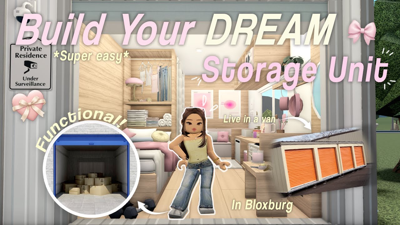 How To BUILD your Dream BLOXBURG Storage Unit House! *Super Easy* 🚘 ...