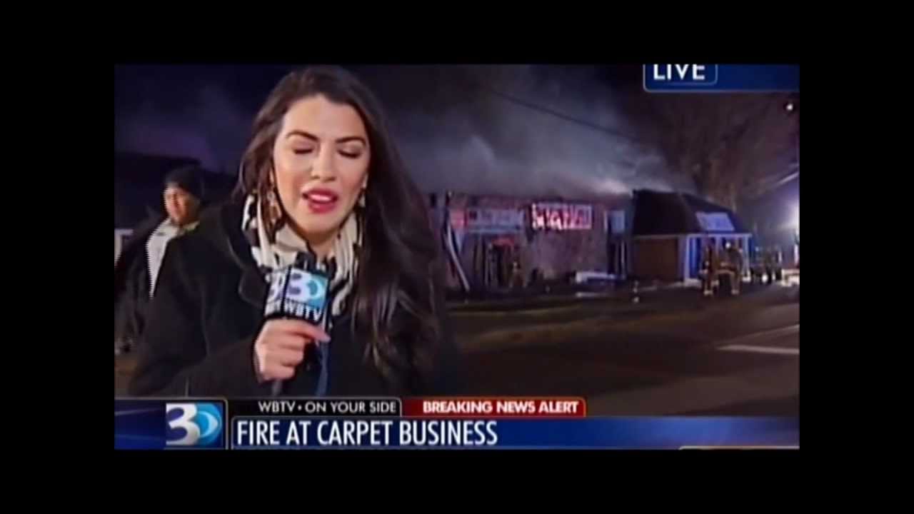 wbtv reporter Astrid Martinez butchers a live report - YouTube