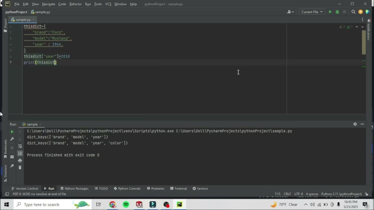 Python Dictionaries(Coding) - YouTube