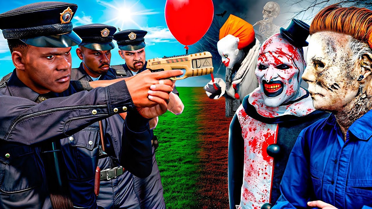 POLICIE vs HOROROVÉ POSTAVY v GTA 5! (epický souboj) - YouTube