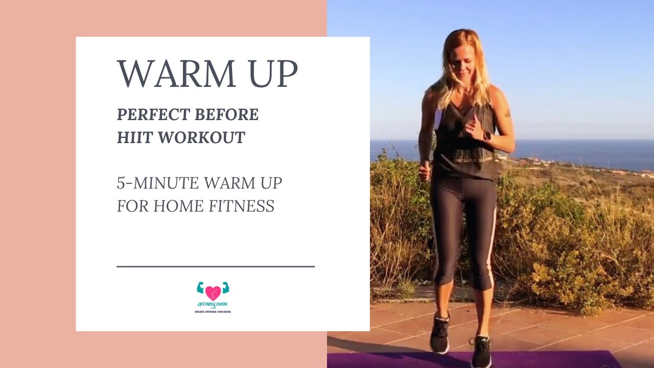 5 Minute Full Body Warm Up for HIIT Workout with Music for Home Fitness ...