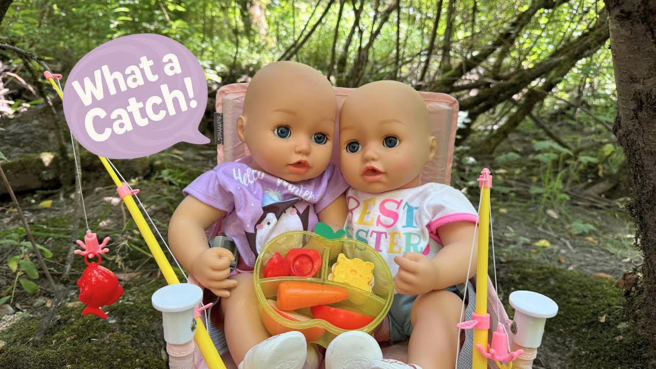 Baby Born Dolls Go Fishing | Outdoor Pretend Play for Kids - YouTube