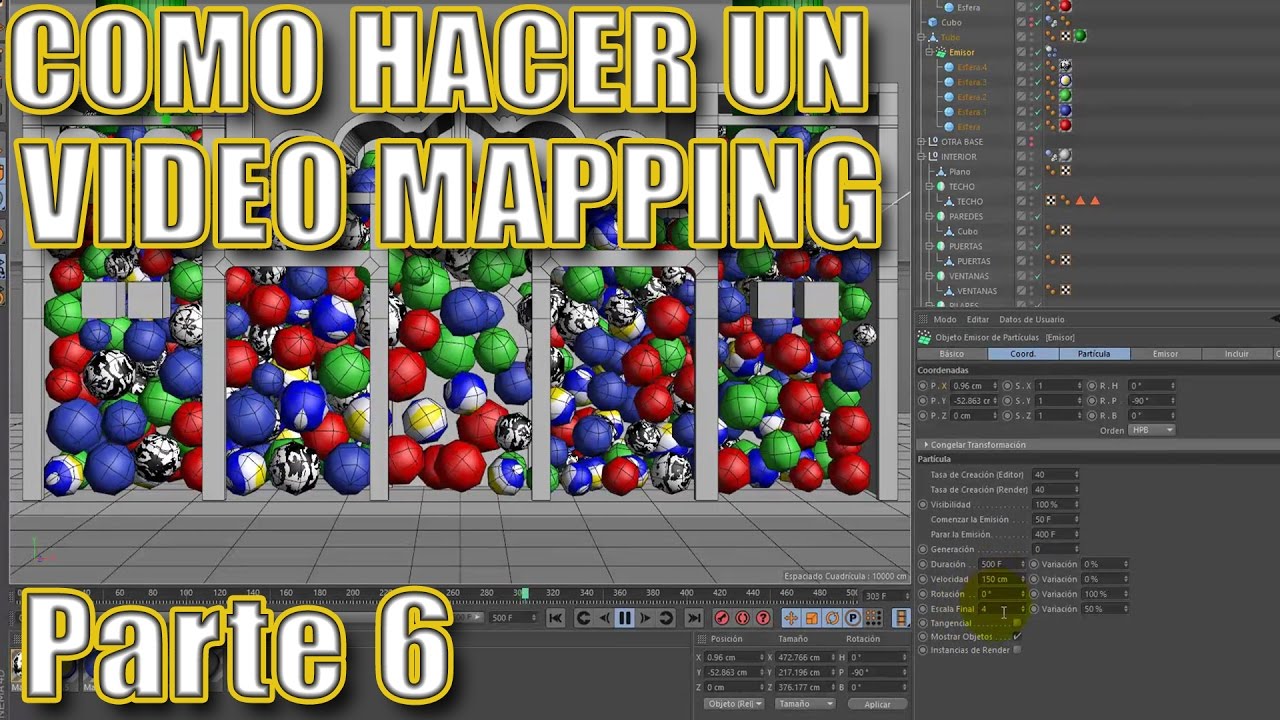COMO HACER UN VIDEOMAPPING parte 6 "efecto esferas" - YouTube