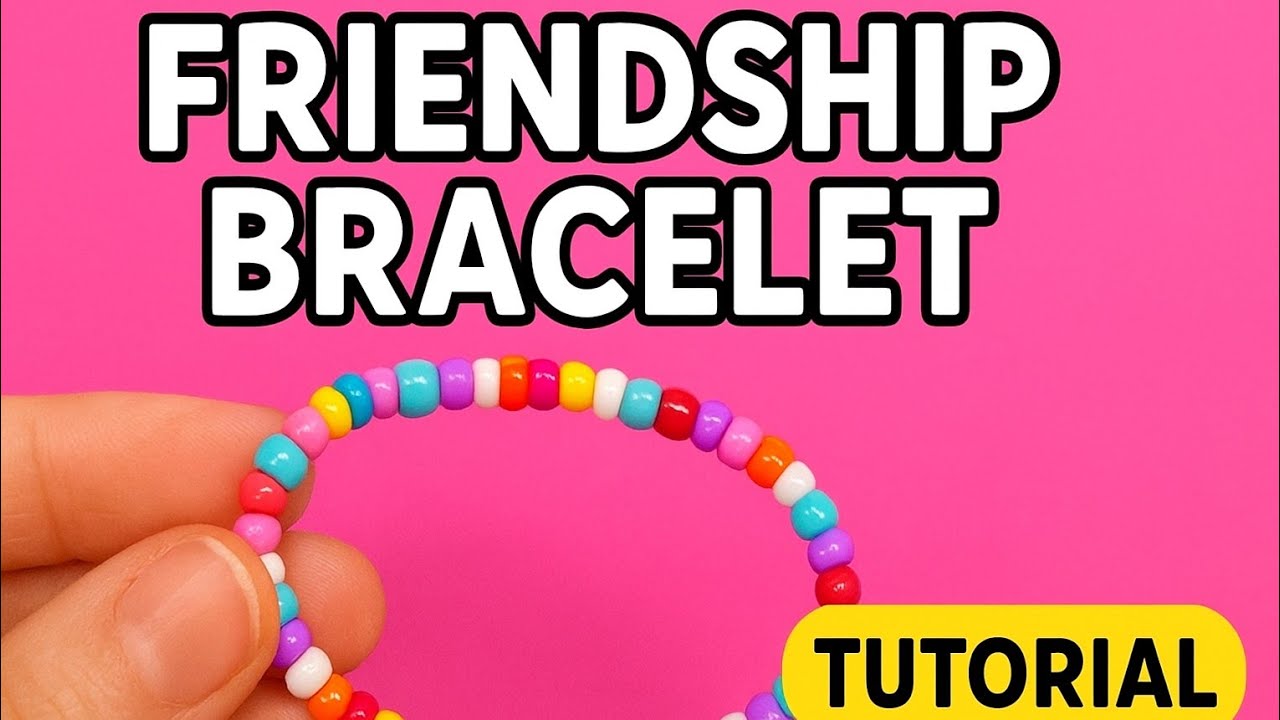 DIY Friendship Bracelet Tutorial ️| Easy Beaded Bracelet Making (Class ...