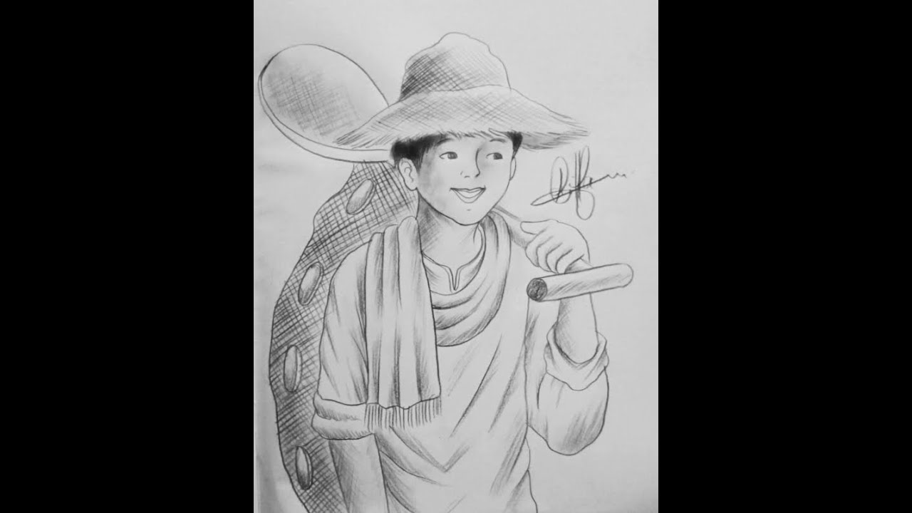 How to Draw a fisherman?easy drawing | step by step for Beginners # ...