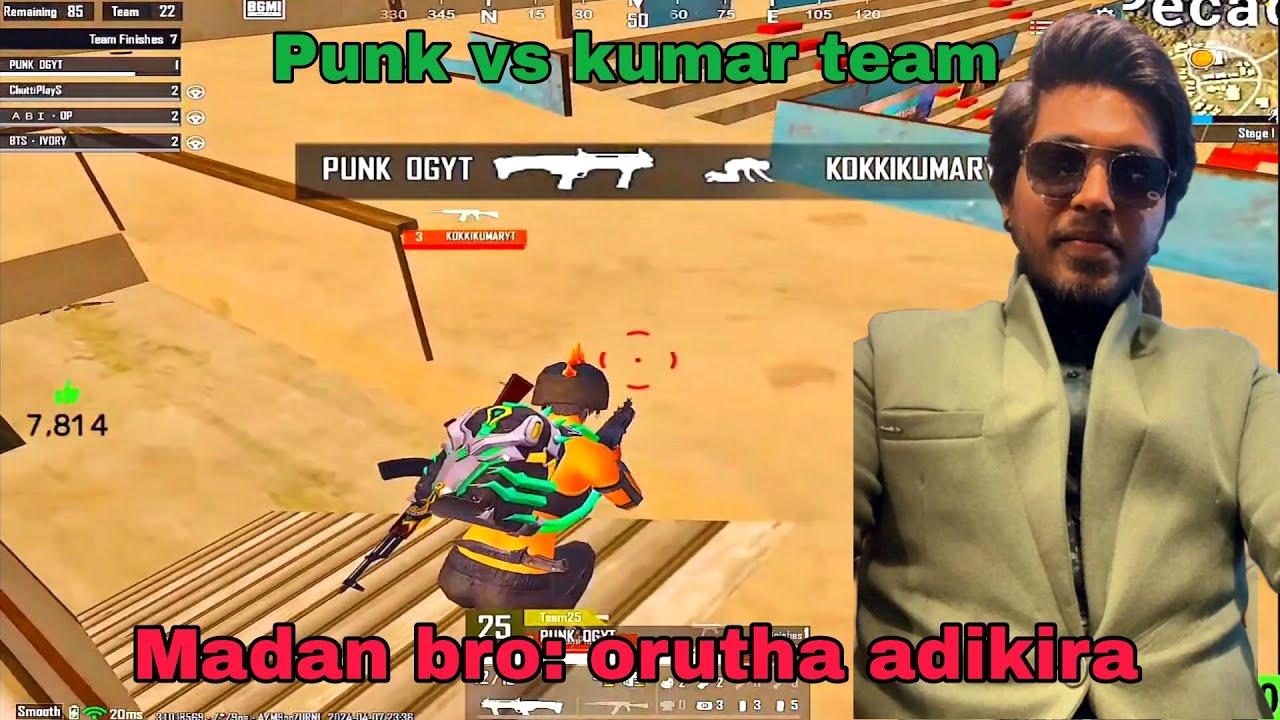 Punk vs kumar team/orutha adikira/Pubg Madan - YouTube