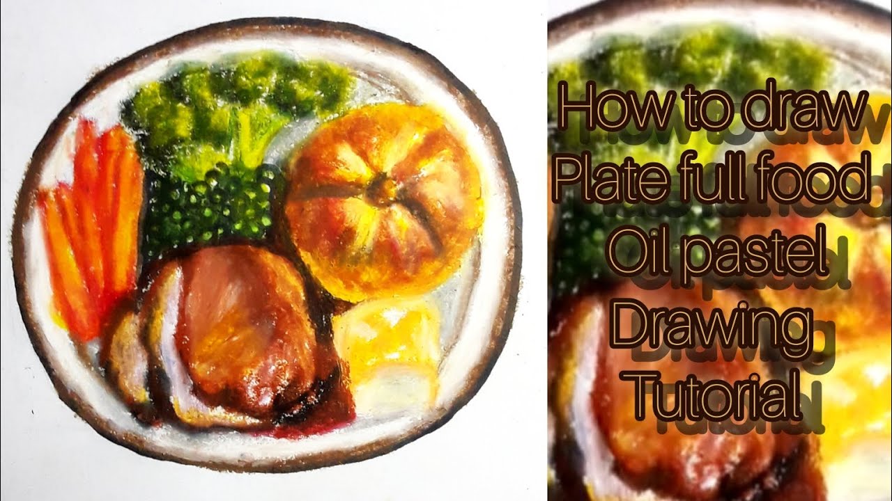 How to draw food oil pastel drawing tutorial #howto #drawing #food # ...