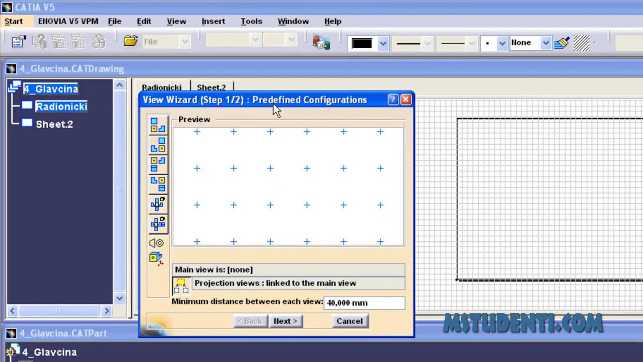 14. CATIA V5 - Drafting - Views Wizard - chikaasistent.com - YouTube