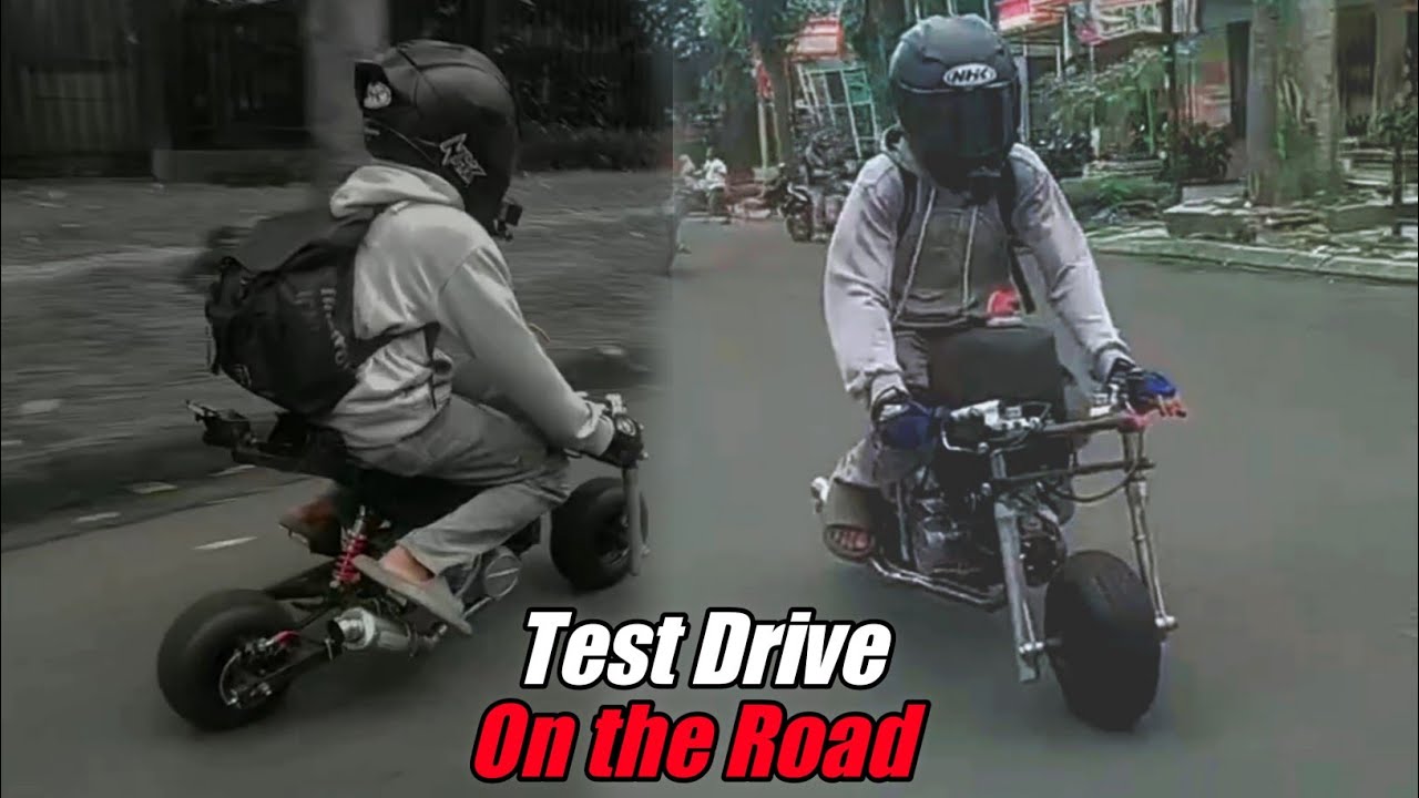 test drive mini bike buatan sendiri - YouTube