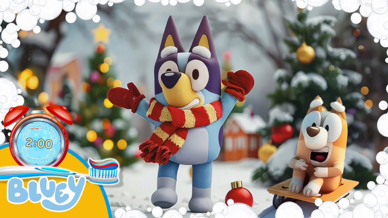 **New Bluey Christmas 2 Minute Toothbrush timer with Music Christmas ...