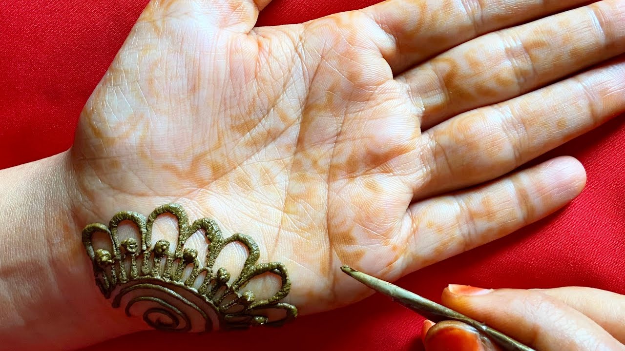 Easy Simple Mehndi Design For Front Hand | आसान शेडेड अरेबिक मेहंदी ...