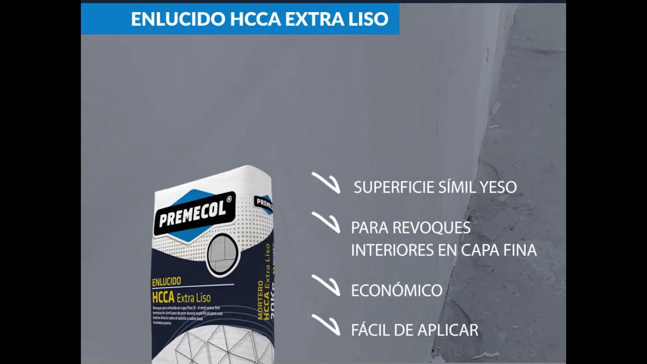 Enlucido HCCA Extra Liso - YouTube