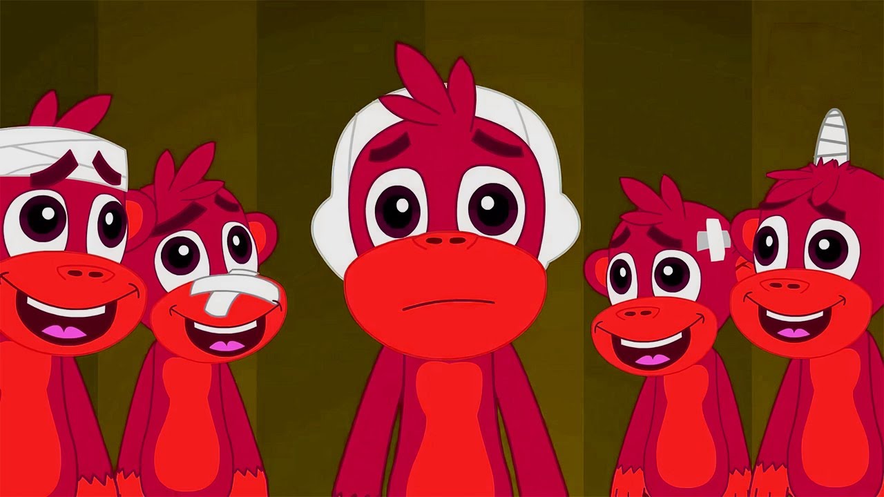 Five Little Monkeys Jumping on the Bed | CVS 3D Rhymes & Kids Songs ...