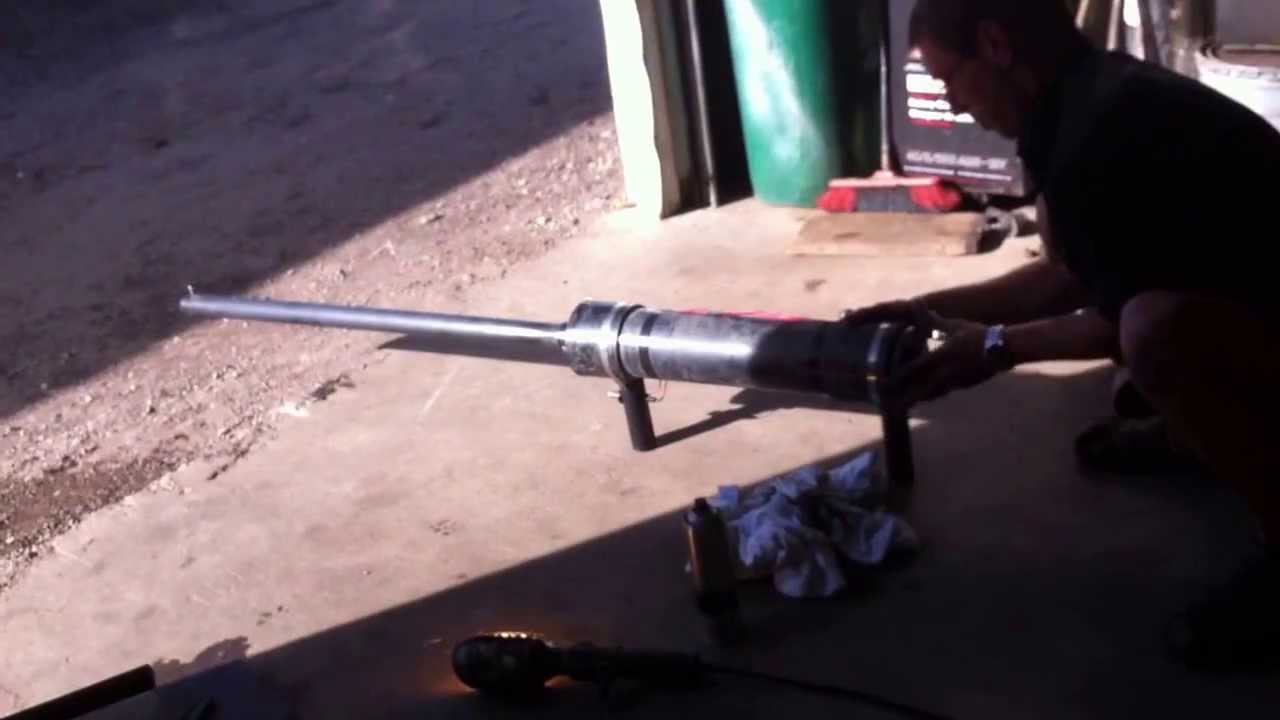 Acetylene potatoe gun Take 1 - YouTube