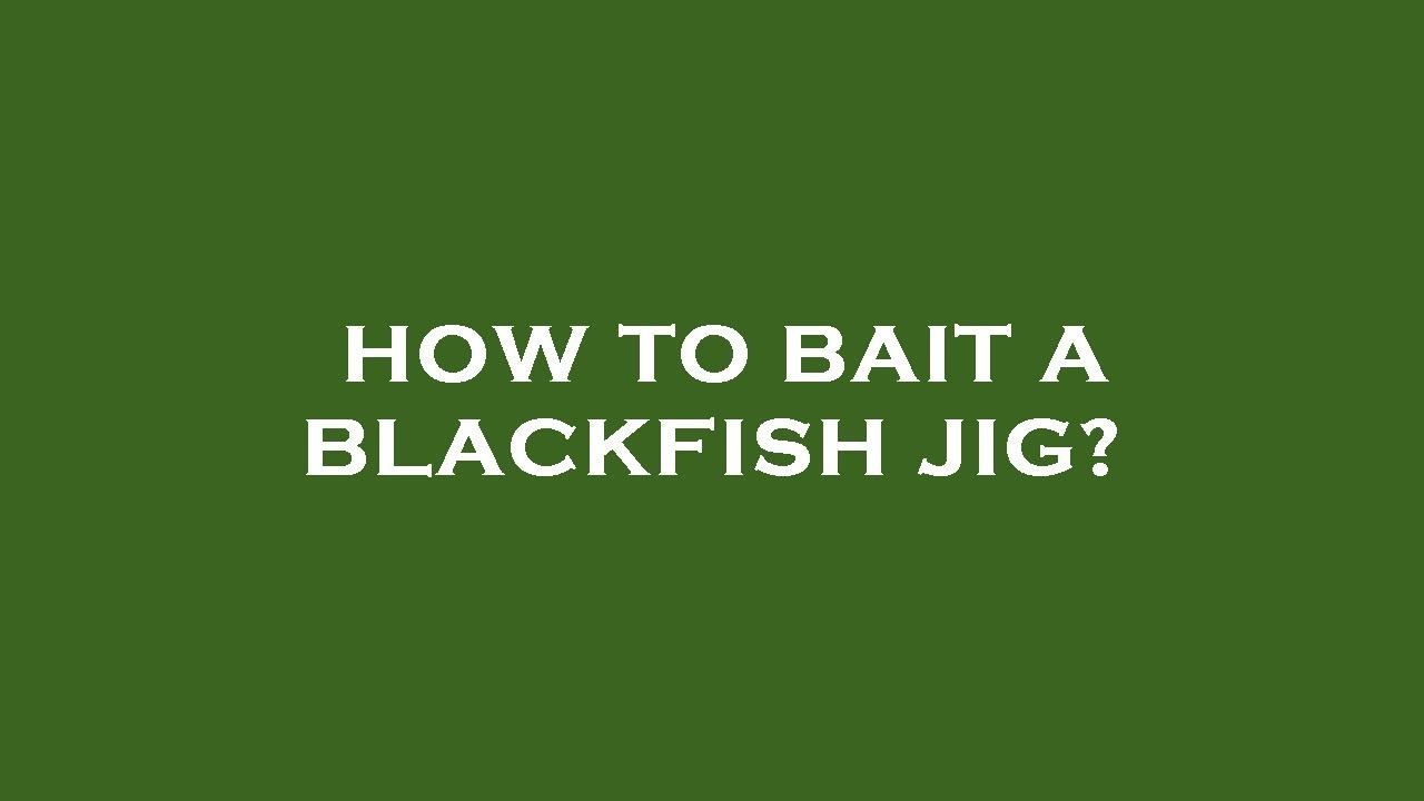 How to bait a blackfish jig? - YouTube