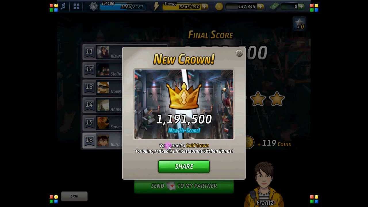 Criminal Case #17 Scene 9 RESTAURANT KITCHEN BONUS ( 10 sec finish ...
