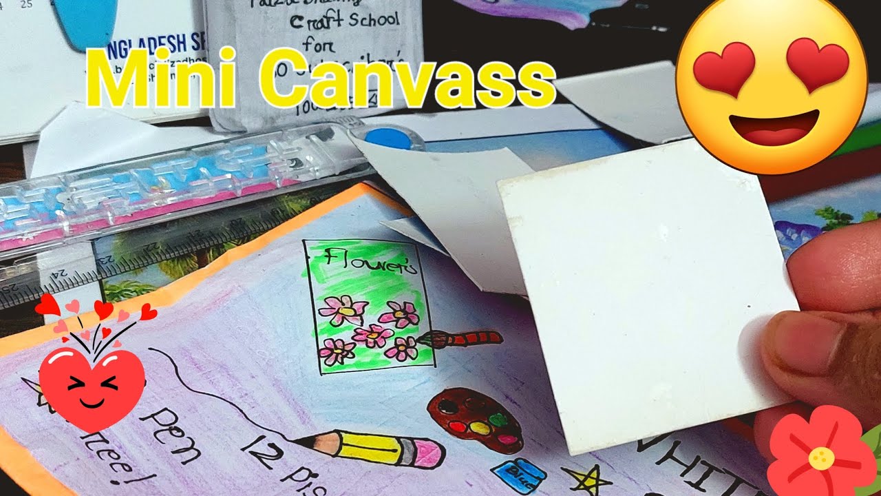 Mini Canvass ️ onboxing vidio💙 Faiza Drawing and craft School. - YouTube