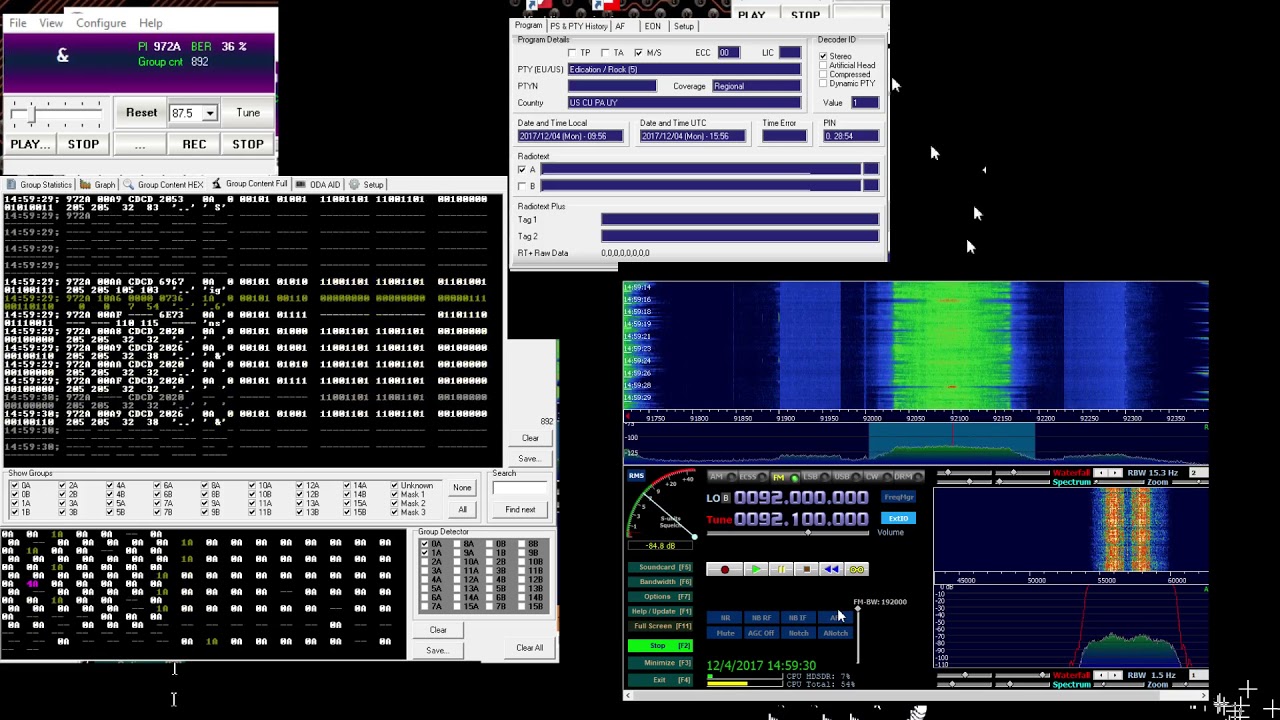 RDS Spy scan of the Mobile-Pensacola FM band with an HDSDR - YouTube