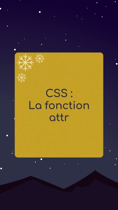 CSS : La fonction attr | Calendrier de l'Avent #11 - YouTube