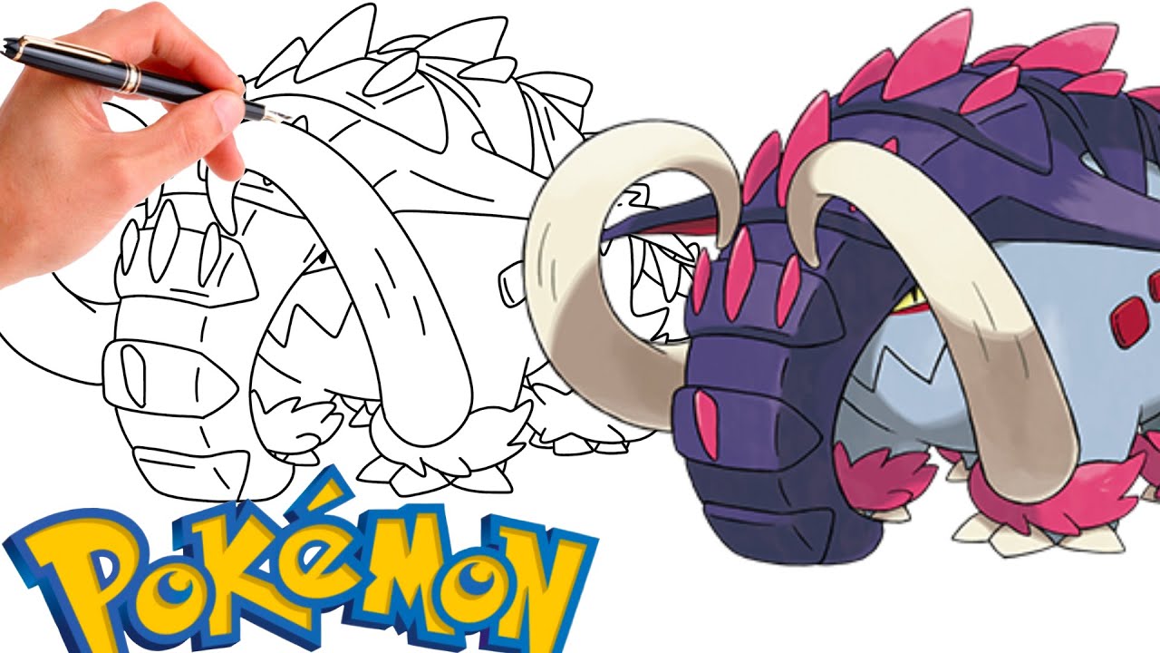 How To Draw GREAT TUSK POKEMON #984 | Generation 9 - YouTube