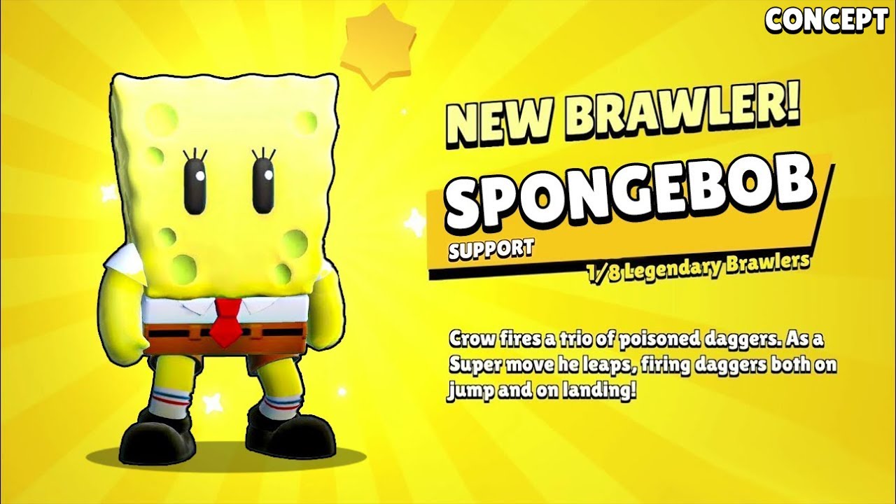 😍NEW BRAWLER SPONGEBOB IS HERE!!!🎁|FREE GIFTS Brawl Stars/CONCEPT - YouTube