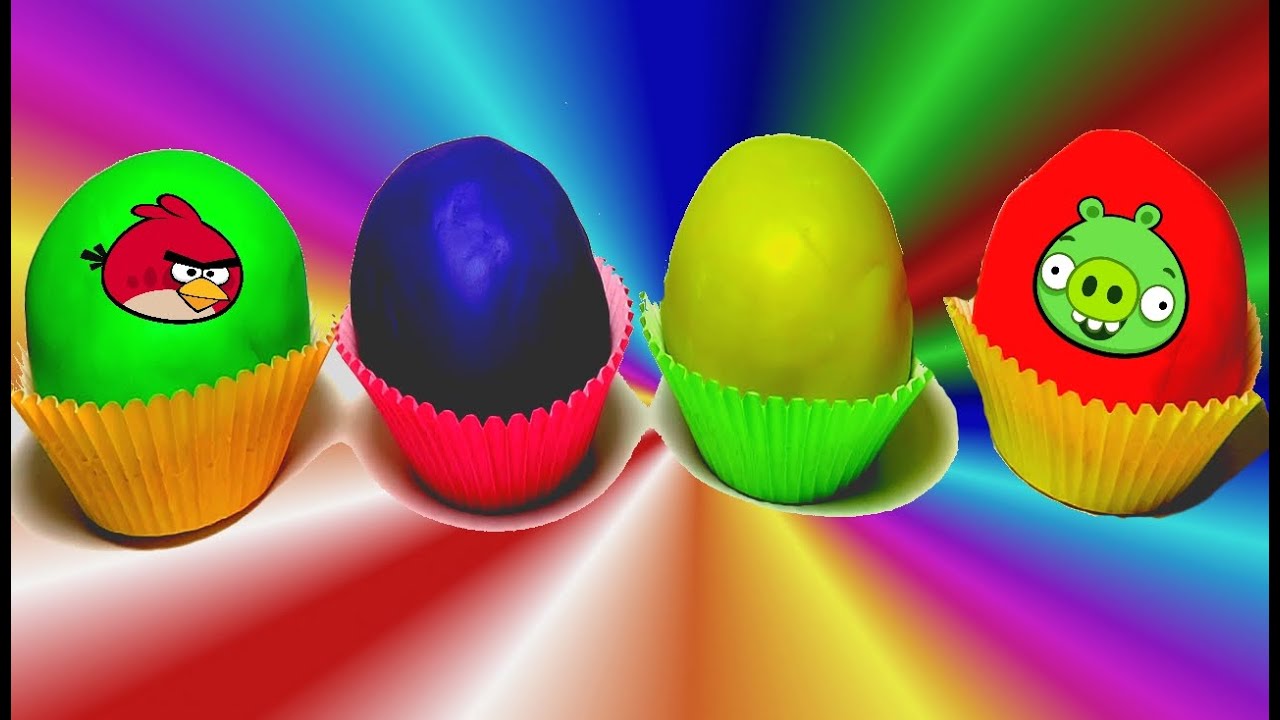 Play Doh Ice Cream Cupcakes Angry Birds Heroics Shopkins Surprise Eggs ...