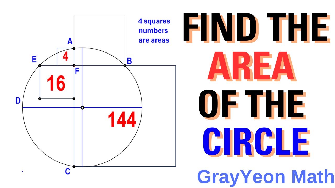 Find the area of the circle #mathpuzzles #geometryskills # ...