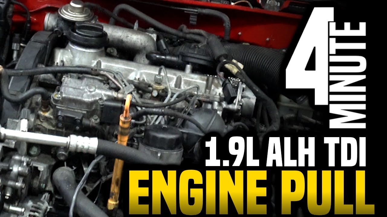 Volkswagen TDI 1.9 ALH Engine Removal In 4 Minutes or less! [GUIDE ...