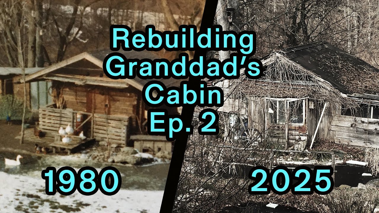 Cleaning up around the cabin – Ep. 2 – Log cabin renovation - YouTube