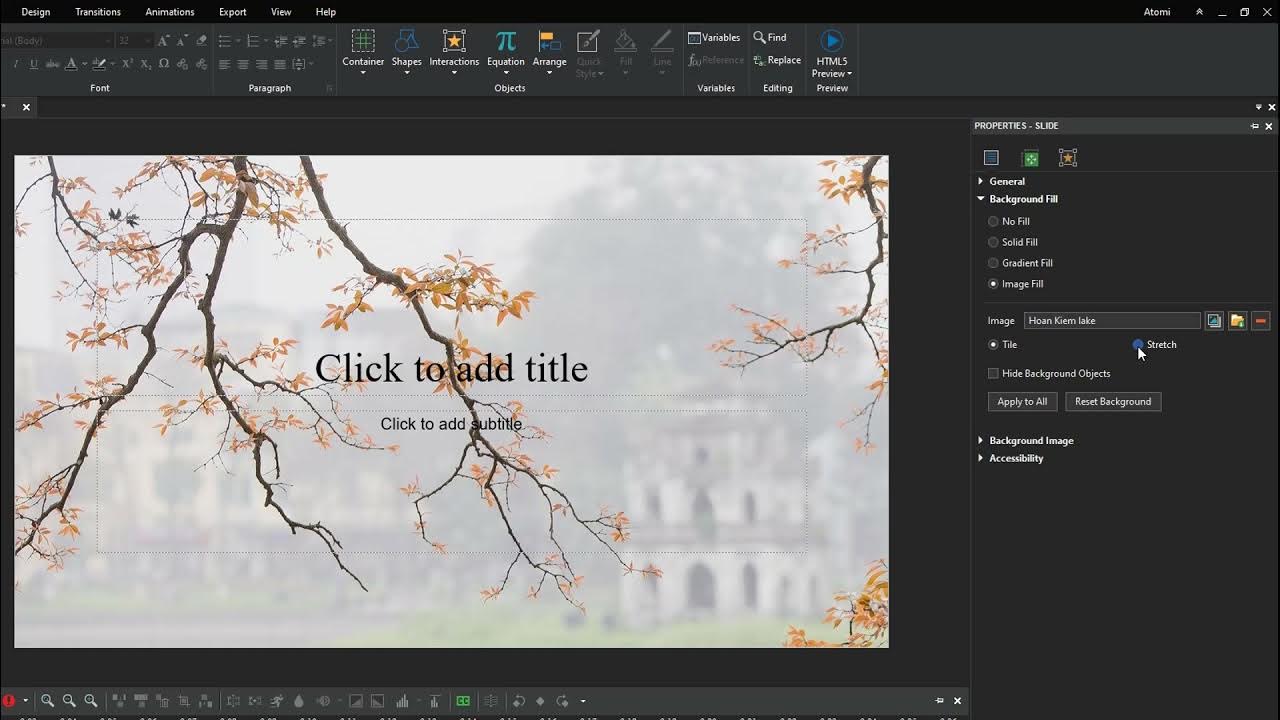 How to Fill Slides and Objects with Images - ActivePresenter 8 - YouTube