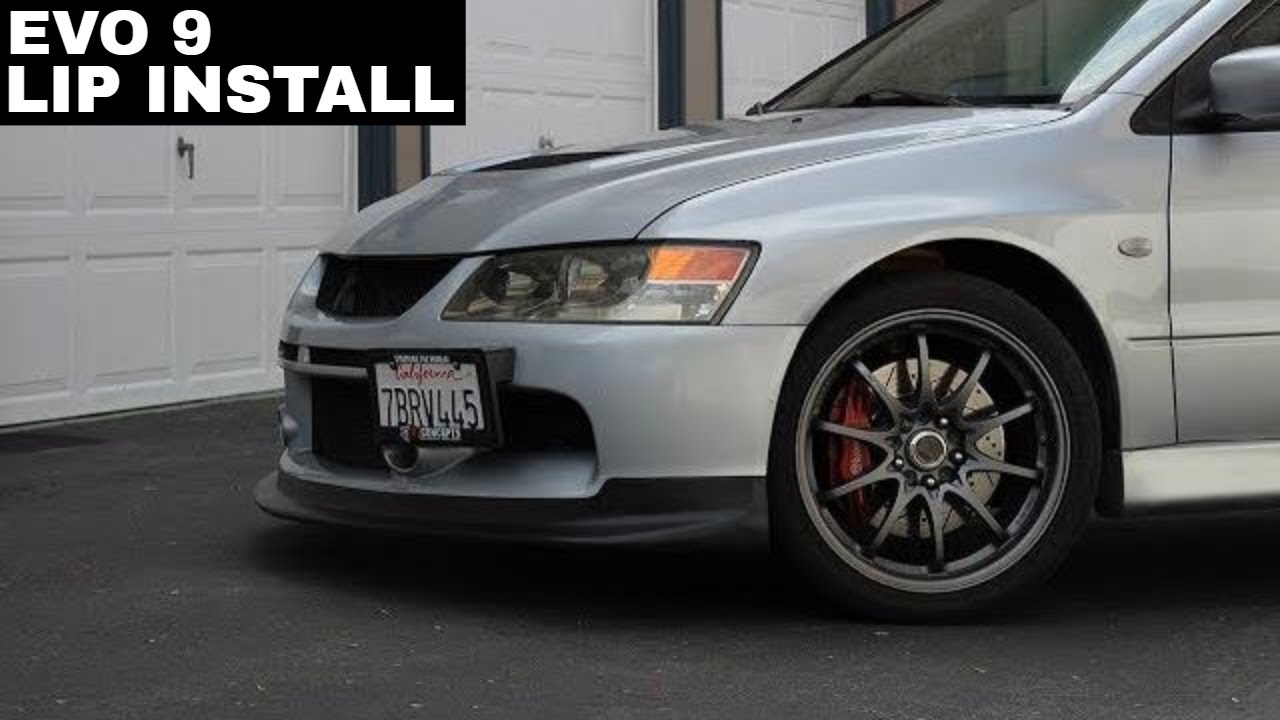Evo 9 Front Lip Install - YouTube