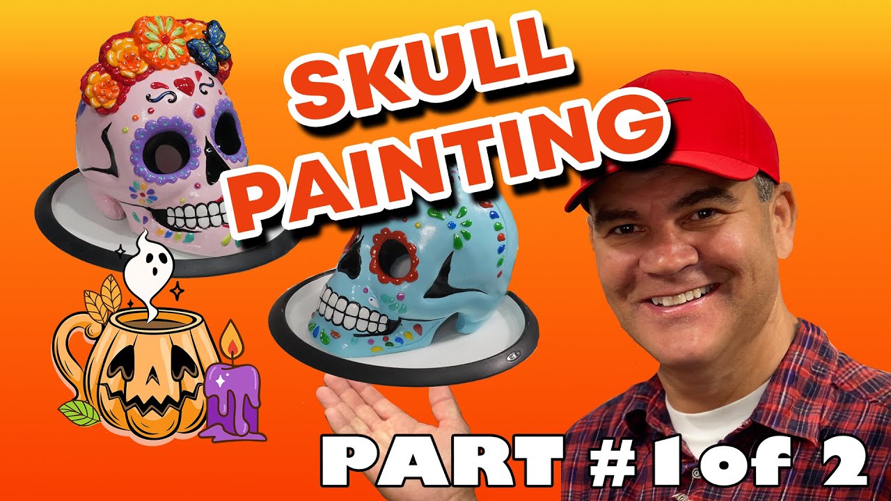 How to paint Plaster Skulls part 1 of 2 - YouTube