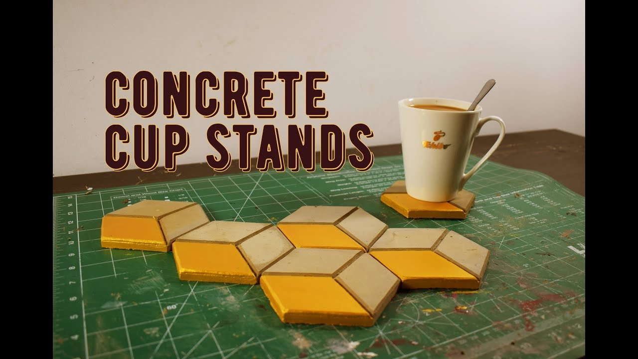 DIY/ Concrete cup stands - YouTube