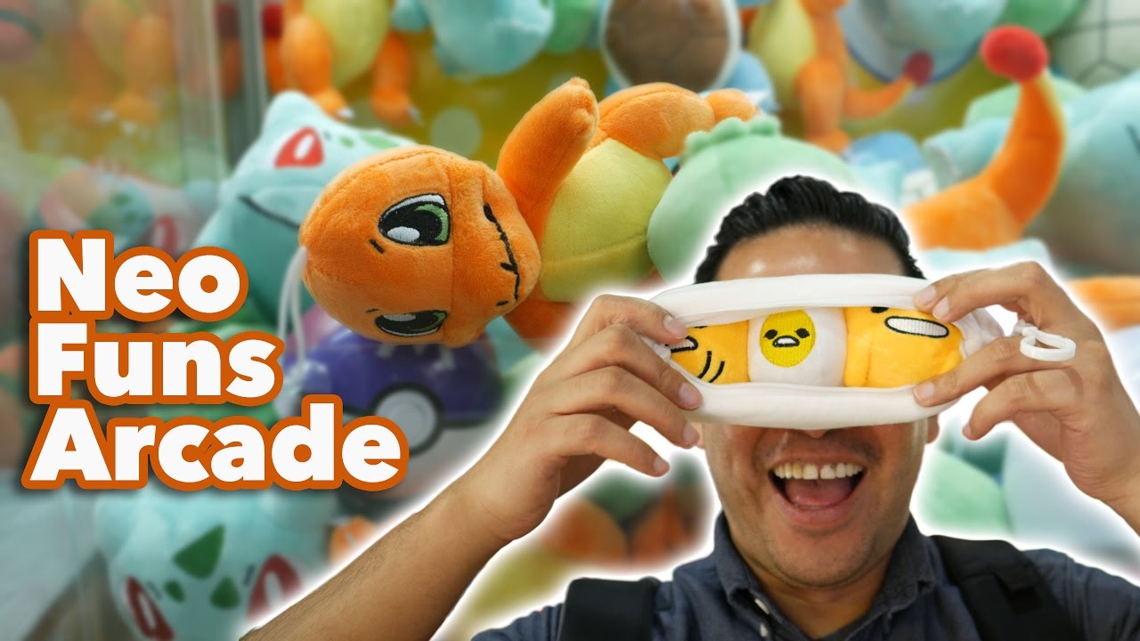 Pokemon claw machine wins and more at NeoFuns arcade! - YouTube