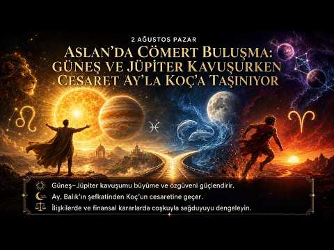 Aslan'da Cömert Buluşma: Güneş ve Jüpiter Kavuşurken Cesaret Ay'la Koç'a Taşınıyor.