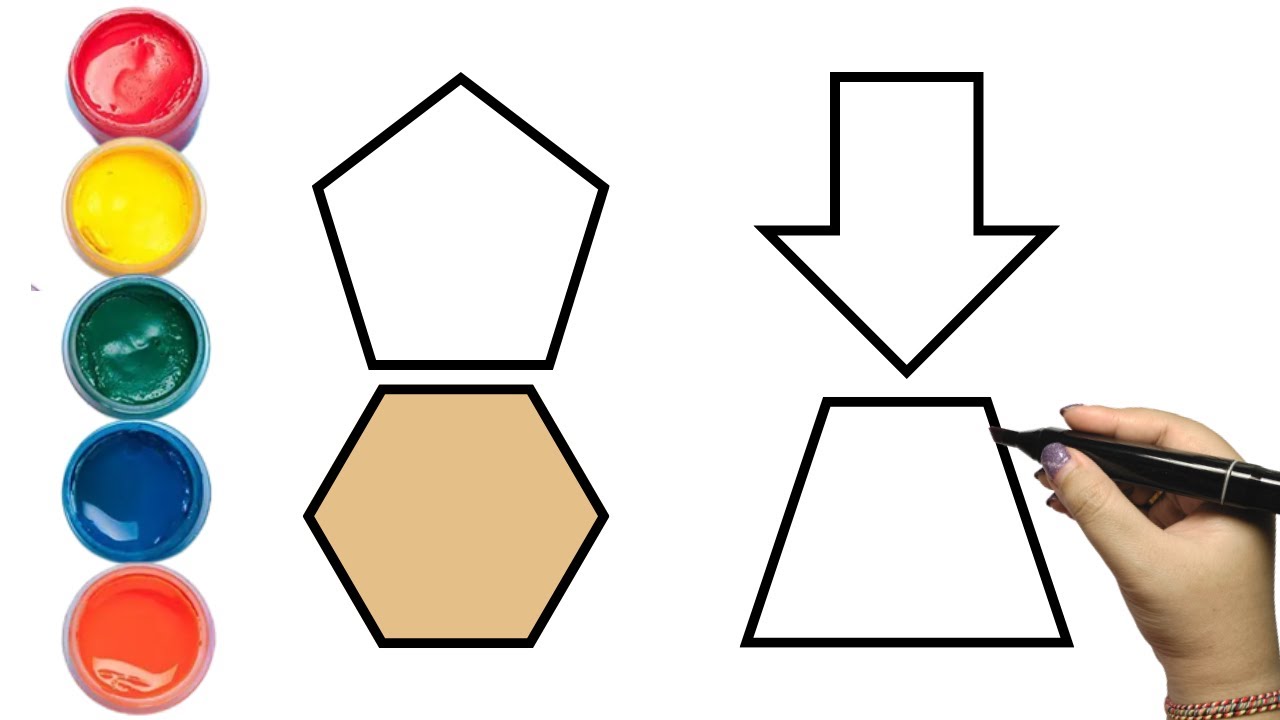 Easy Drawing and Coloring Basic Shapes for Kids and Toddlers - YouTube