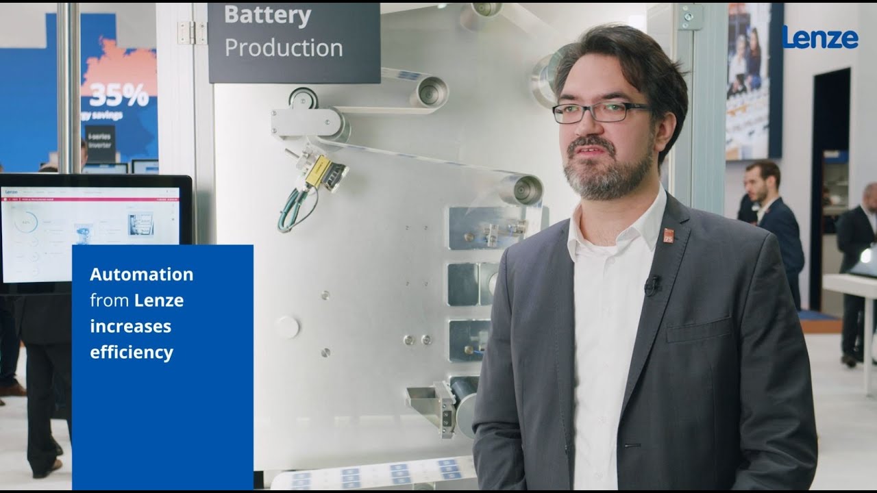 Automation solutions from Lenze in battery production - YouTube