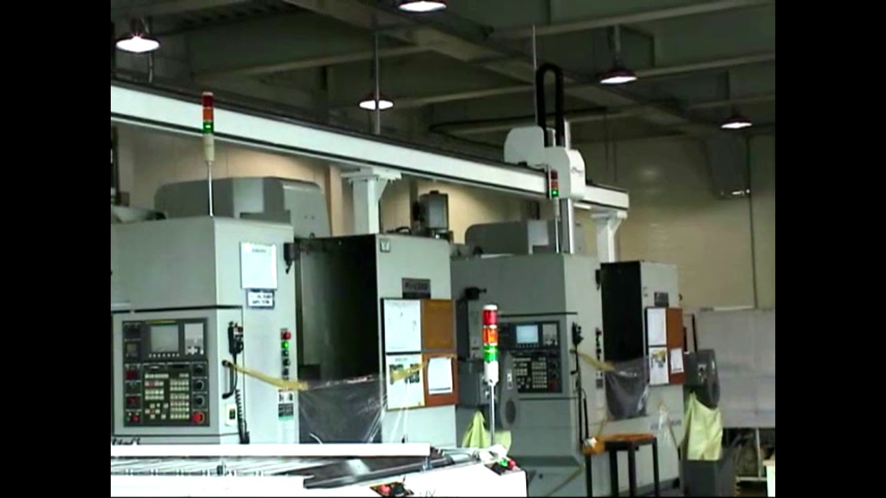 [HYROBOTICS] GANTRY TYPE ROBOT FOR CNC MACHINING PROCESS - YouTube