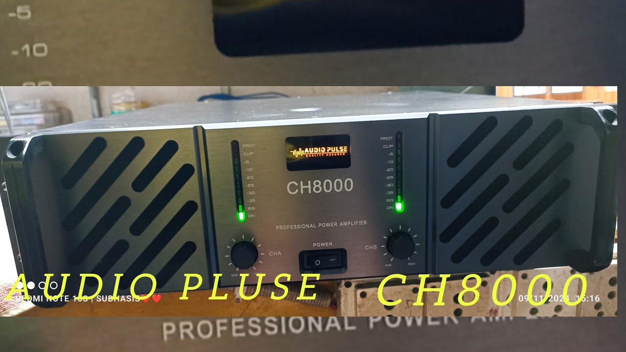 AUDIO PLUSE ,CH8000 ,POWER AMPLIFIER LOAD TEST - YouTube