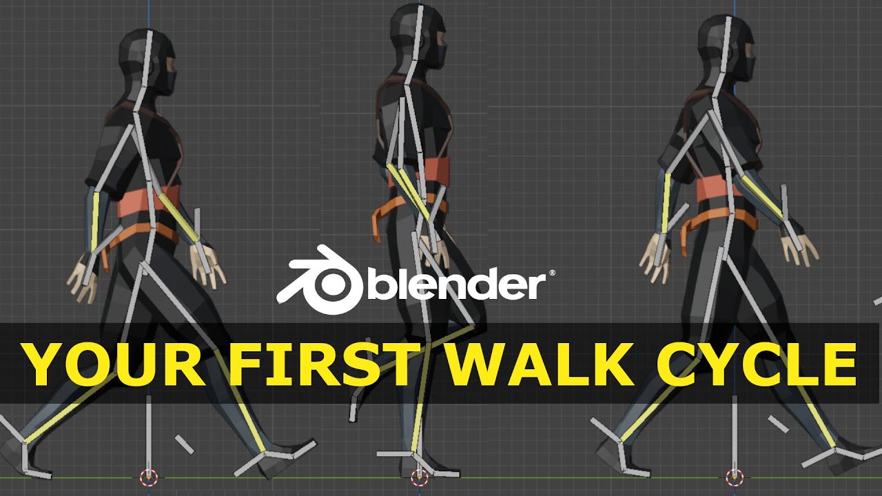Blender Your First Walk Cycle : Beginners - YouTube