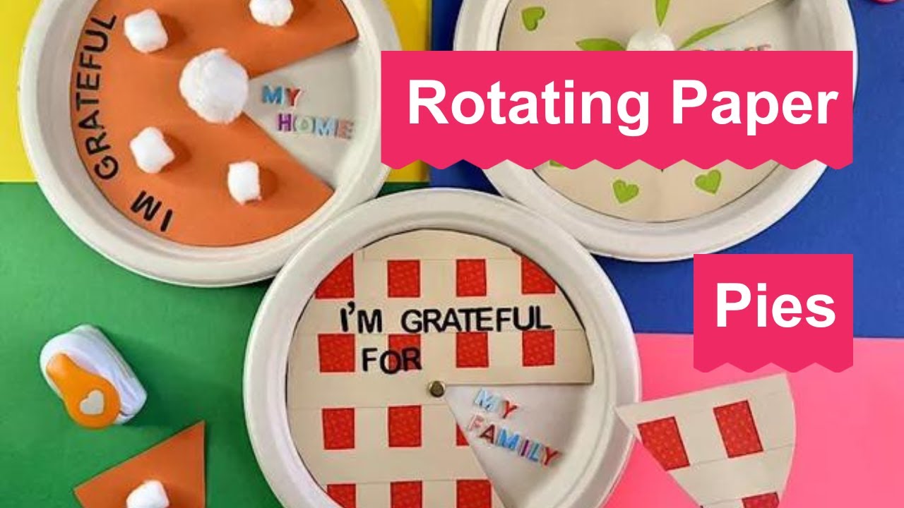Rotating Paper Pies to Express Gratitude on Thanksgiving - YouTube