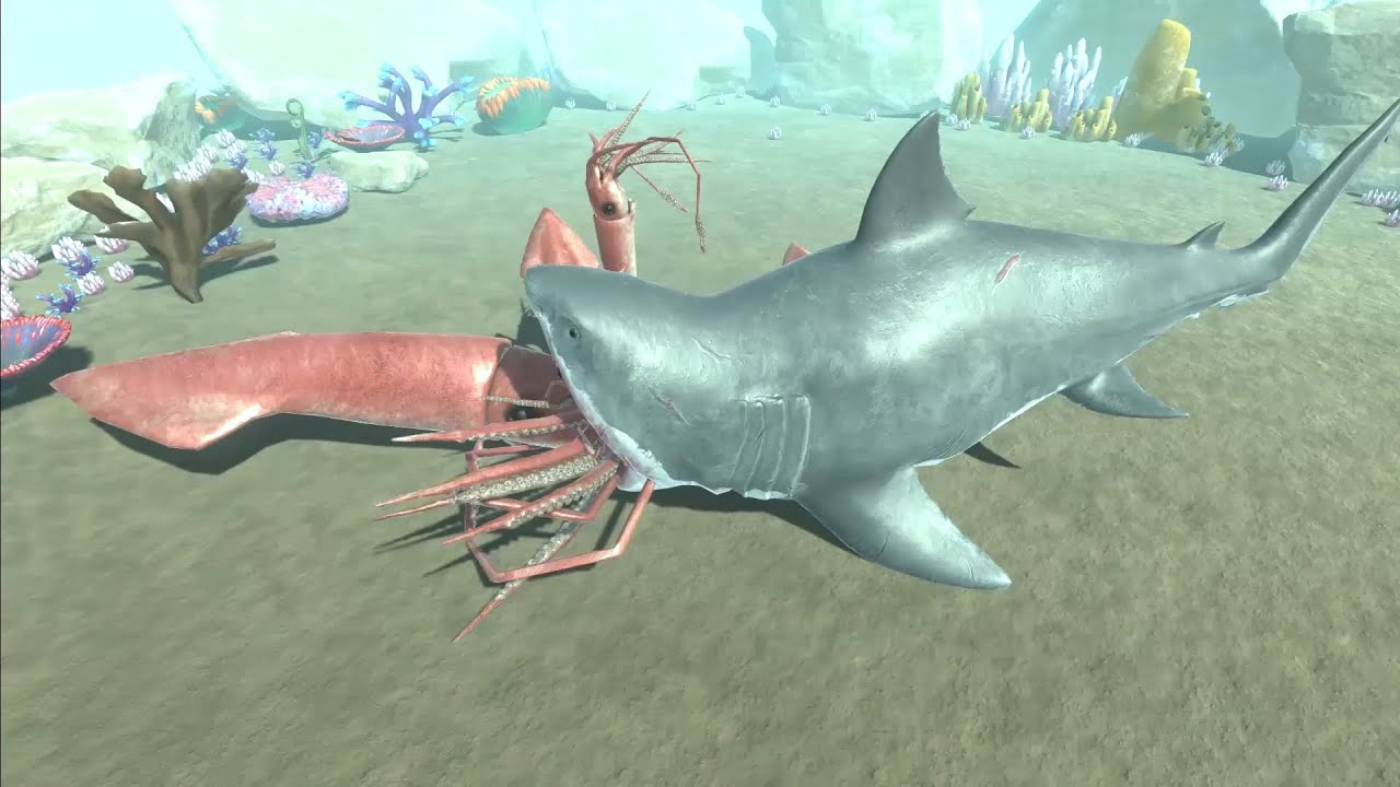 🦈🌊 Giant Shark vs. Giant Squid in Animal Revolt Battle Simulator! 🦑🌊 ...
