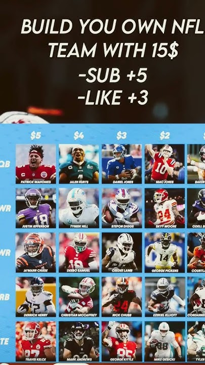 build your NFL team #nfl #sports - YouTube