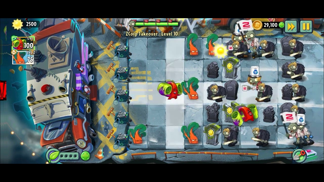 plants vs zombie 2 |z corp takeover mode |day 10|kc gaming - YouTube