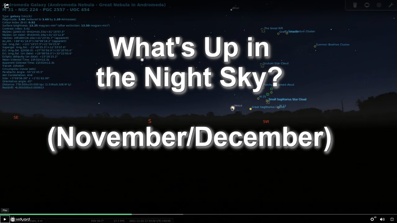 Whats Up in the Night Sky Tonight? (late November/Early December) - YouTube