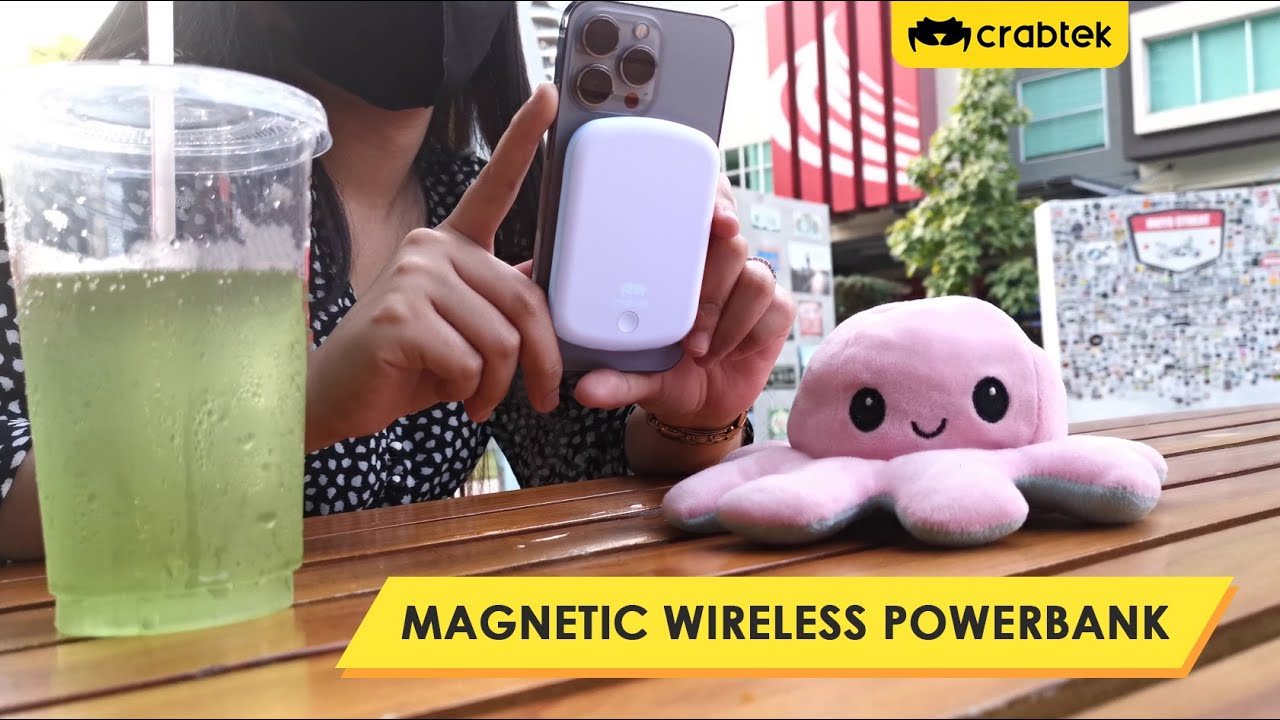 Crabtek's Wireless Magnetic Powerbank ! - YouTube