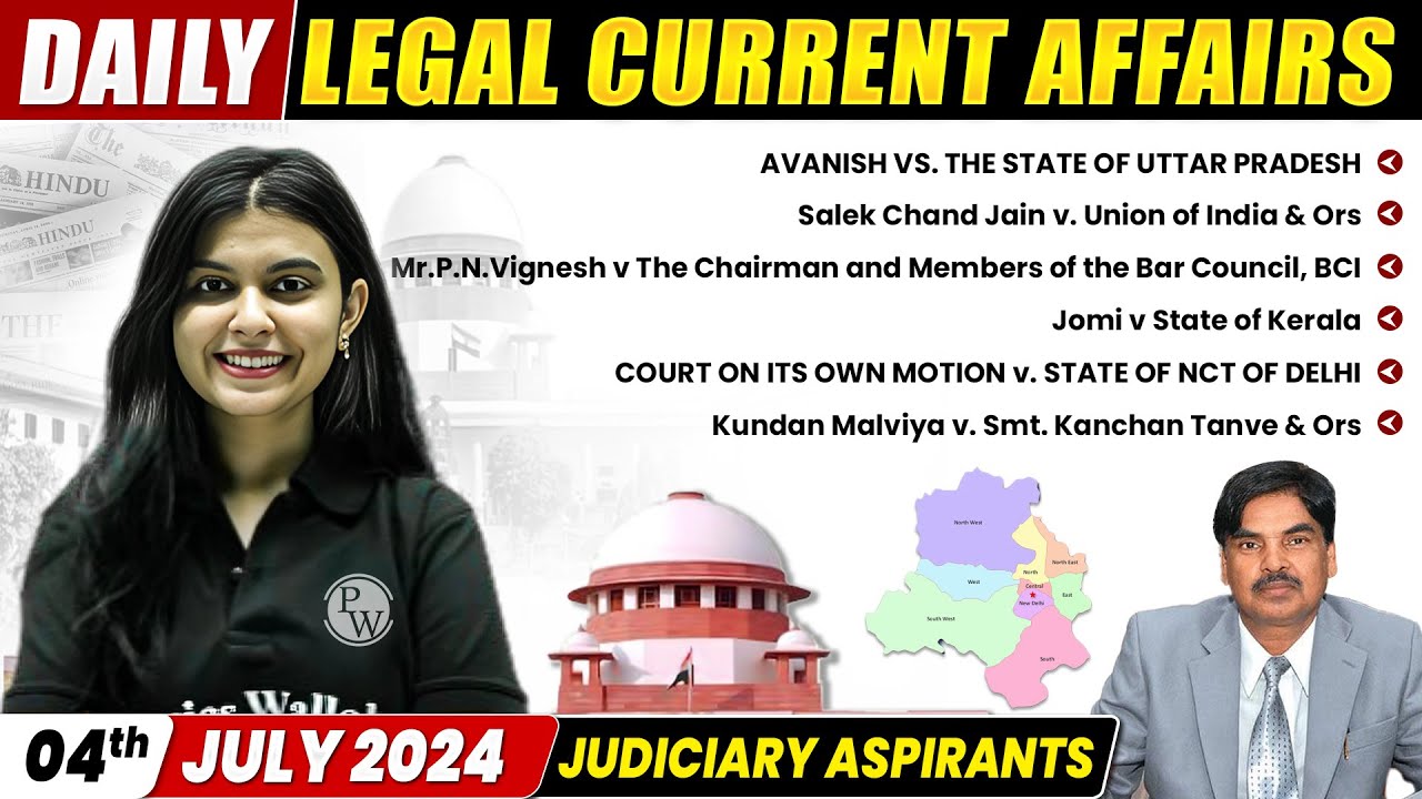Today Legal Current Affairs | Supreme Court Updates | 4th July ...